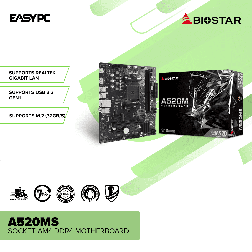 EasyPC | Biostar A520MT / A520MH / A520MHP / A520MS 3.1 socket AM4 DDR4 ...