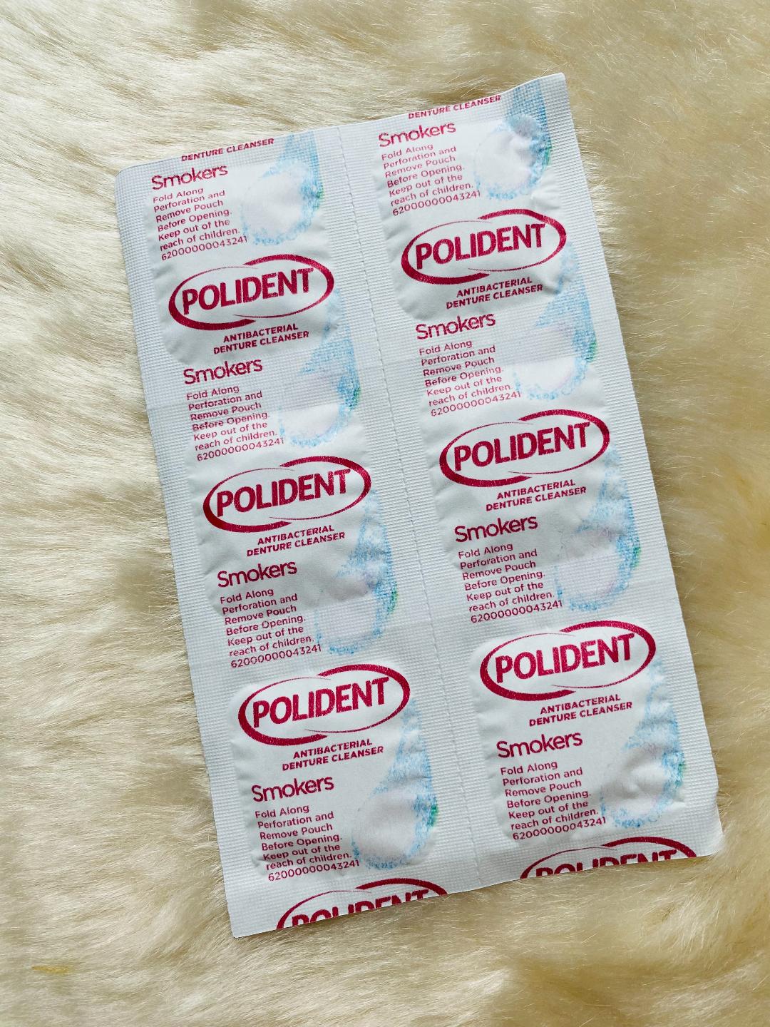 Polident Antibacterial Denture Cleanser 3 Minute, Overnight Whitening ...