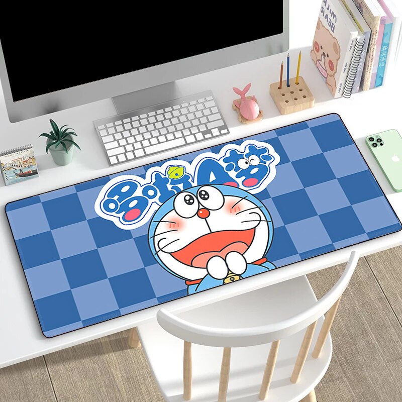 Cute Mouse Pad Extended Doraemon Gaming Accessories Cabinet Games Anime ...
