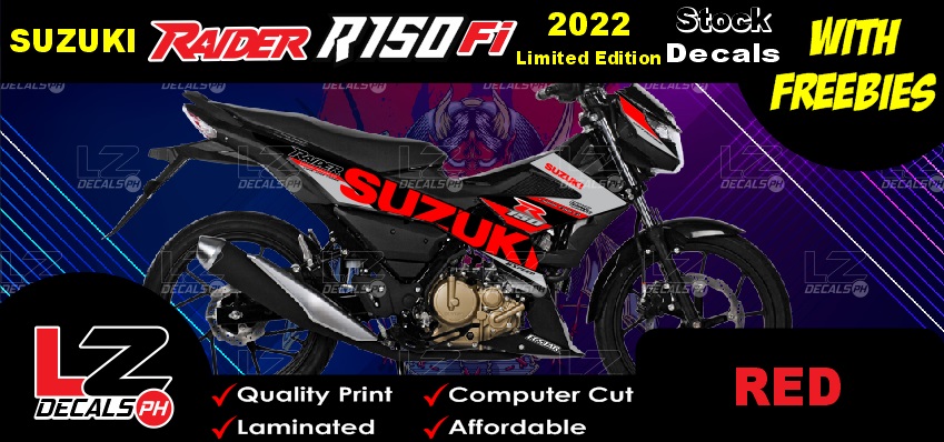 Suzuki Raider R150 Fi (2022) Limited Edition Stock Decals / Stickers ...
