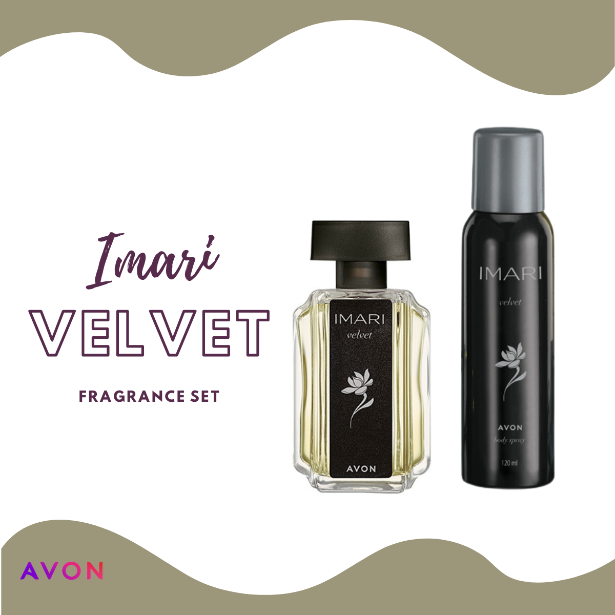 Avon Imari Velvet Fragrance Set EDT 50ml & Body Spray 120ml | Lazada PH