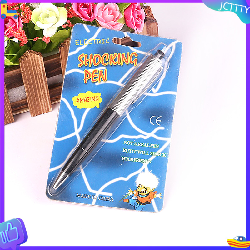 🎁JCTTTY🎀 Electric Shock Pen Toy Fun Writable Ball Point Pen Gadget Joke ...