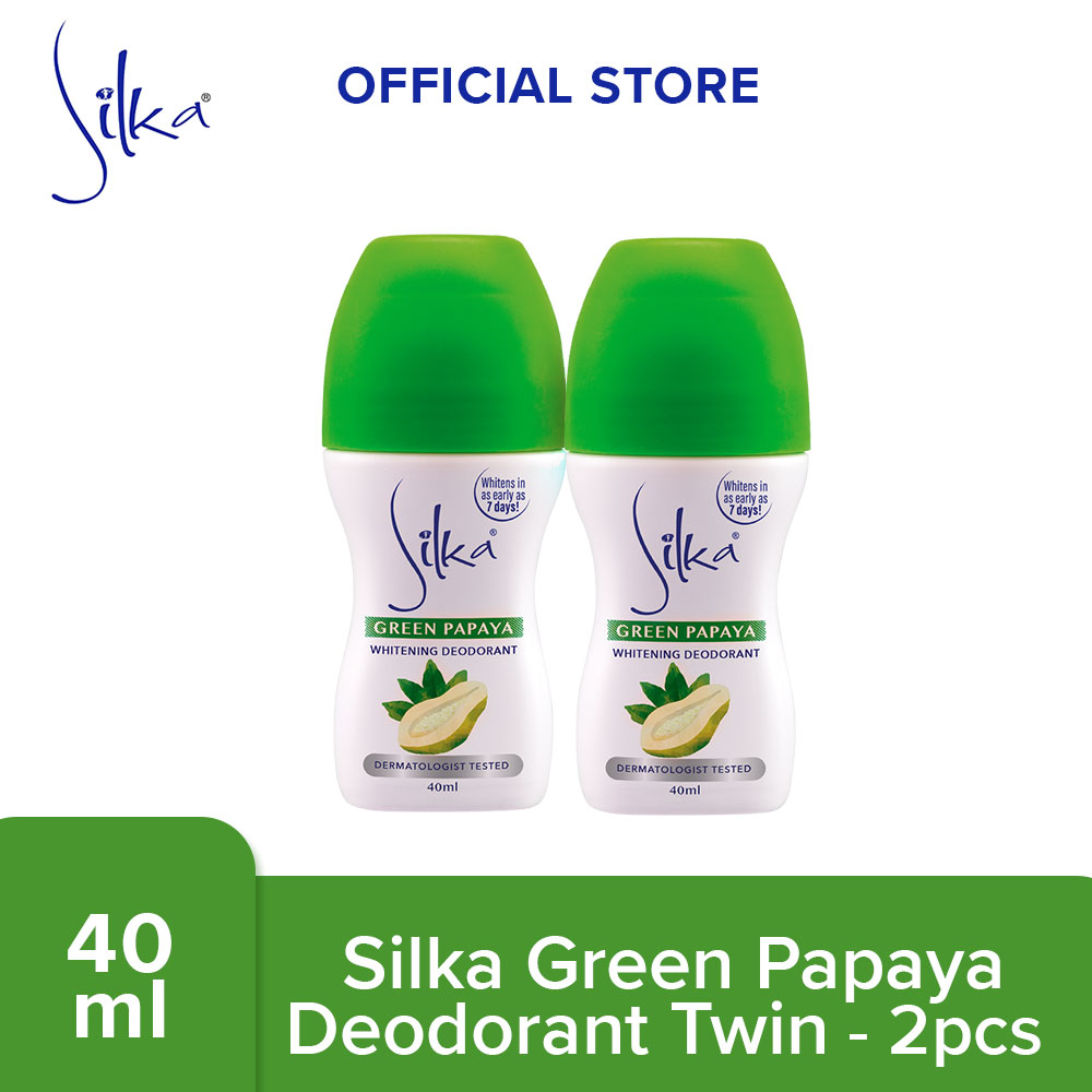 Silka Green Papaya Deo 40ml Twin - 2pcs | Lazada PH