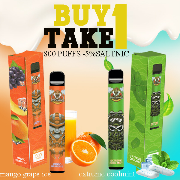 BUY 1 TAKE 1 POD KING MAXX Puff Plus smoke vapers full set (800 Puffs ...