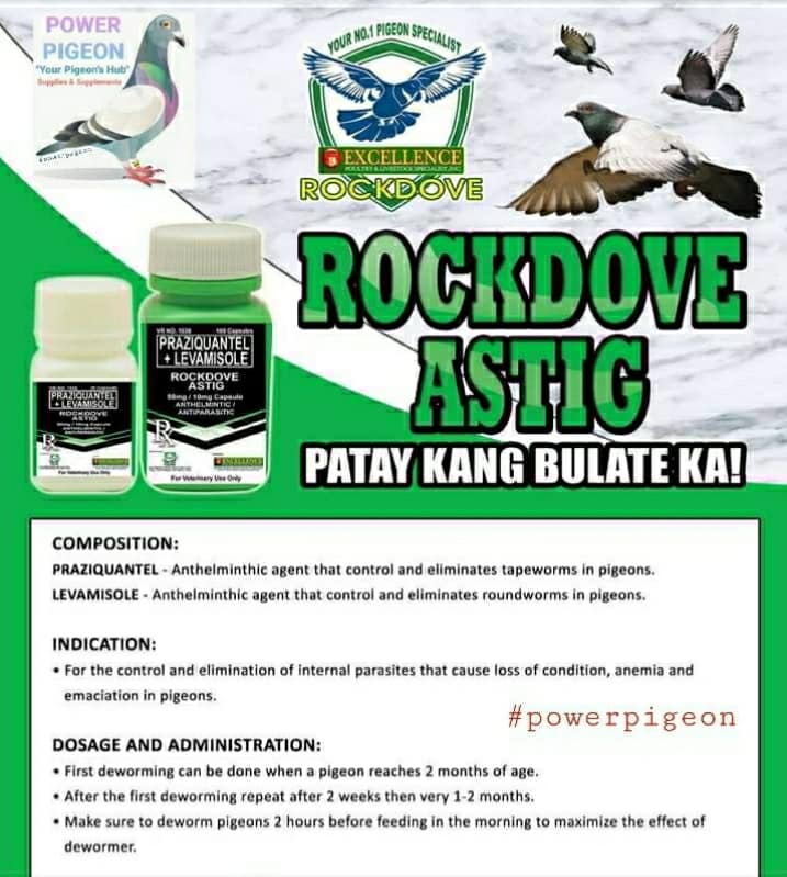 [FCR AGRIVET] 1pc Excellence Rockdove Astig for Pigeons (30 tabs ...