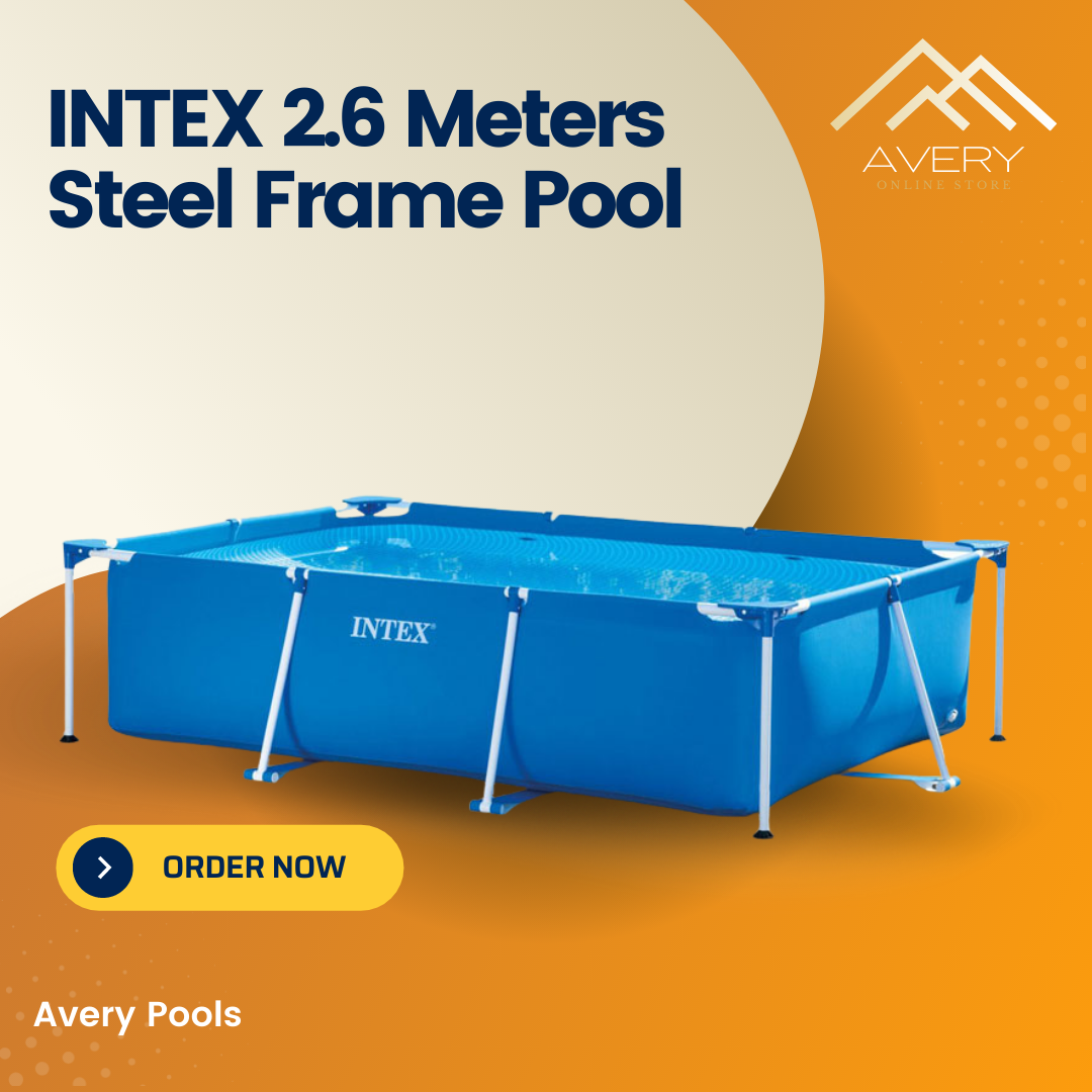 INTEX 2.6m x 1.6m x 65.1cm (no pump) Outdoor Rectangular Pool / Outdoor ...