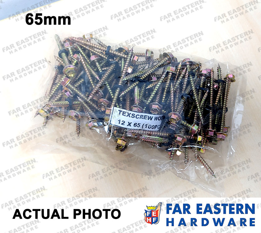 TEKSCREW for Wood #12 1" 2" 2-1/2" 3" Tex Screw 100pcs PER PACK | Lazada PH