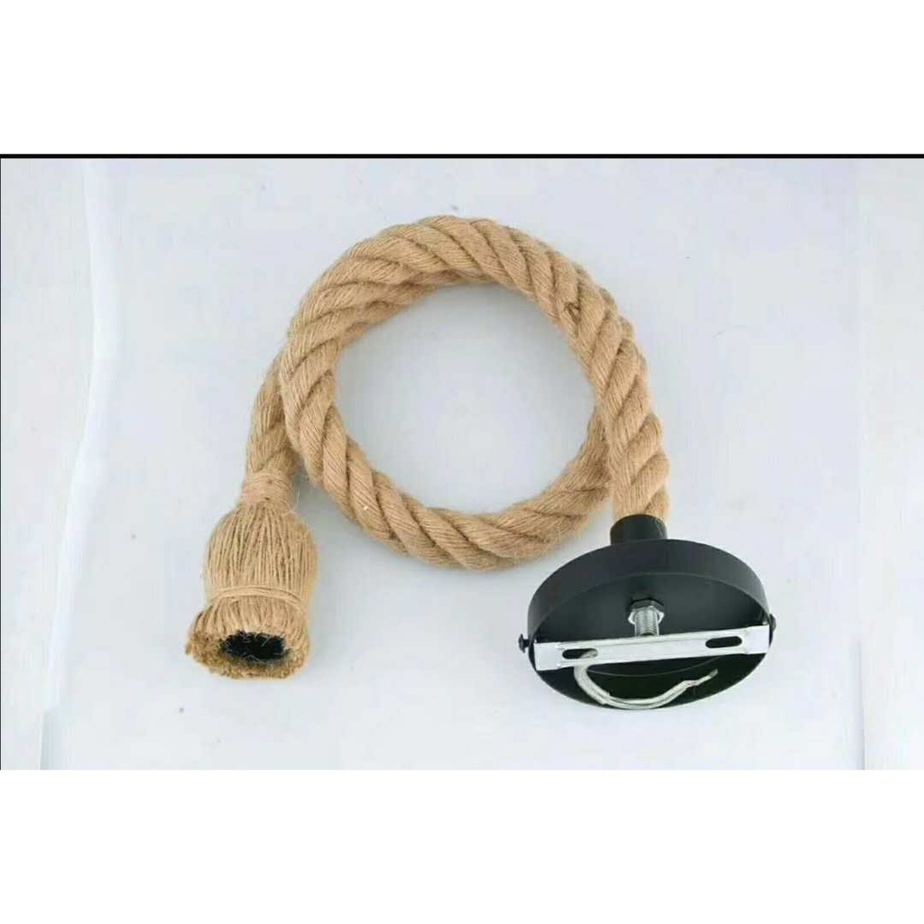 【warranty】 E27 100cm LED Vintage Hemp Rope Pendant Lamp Dining Bar ...