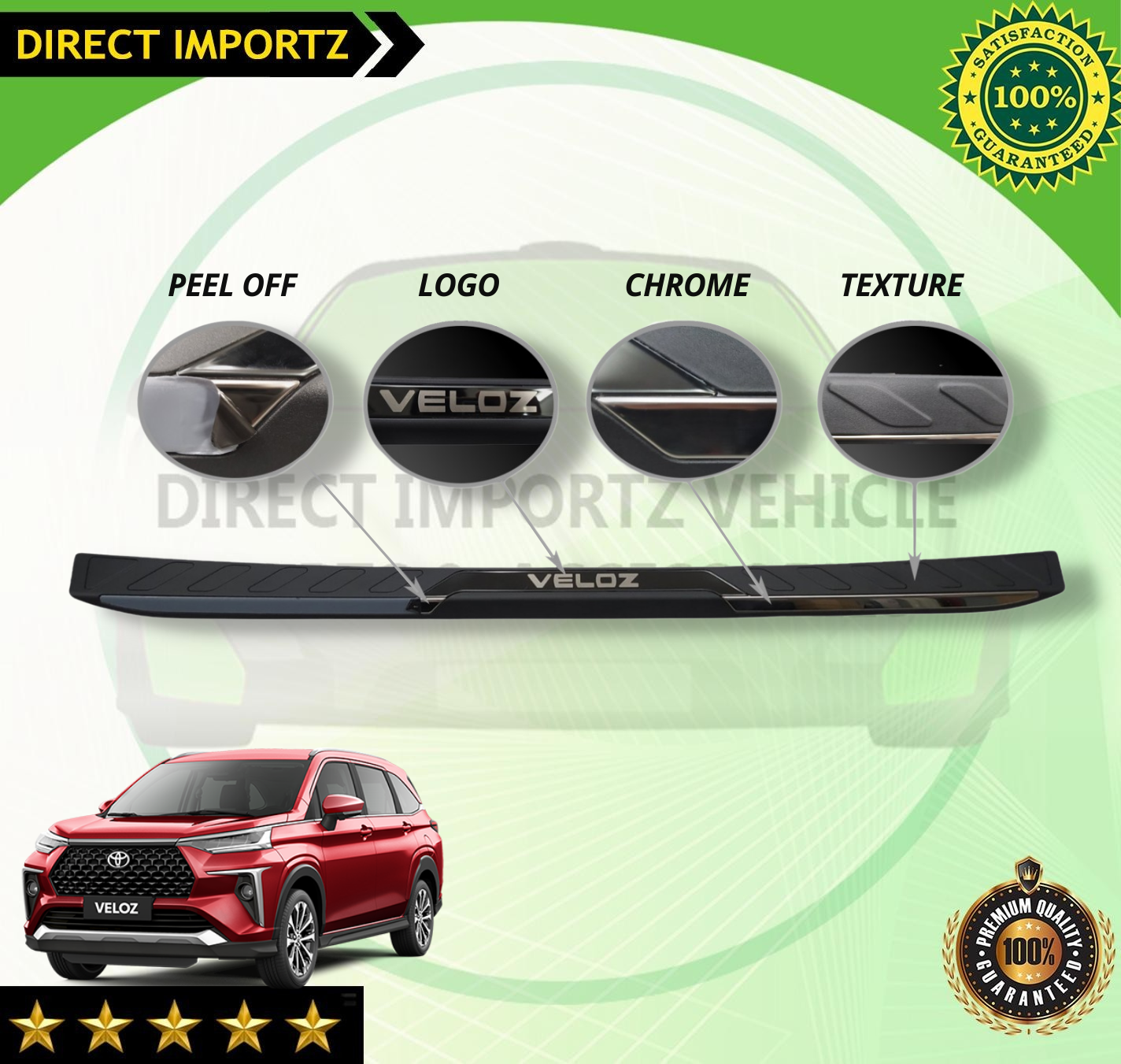 Toyota Veloz 2022 OEM Rear Stepsill Rear Bumpoer Black Veloz Logo 2022 ...