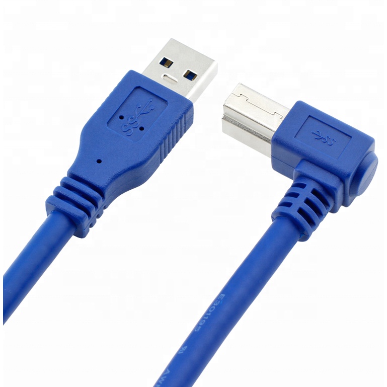 90 Degree Right Angled USB 3.0 A Male AM to USB 3.0 B Type Male BM USB3 ...
