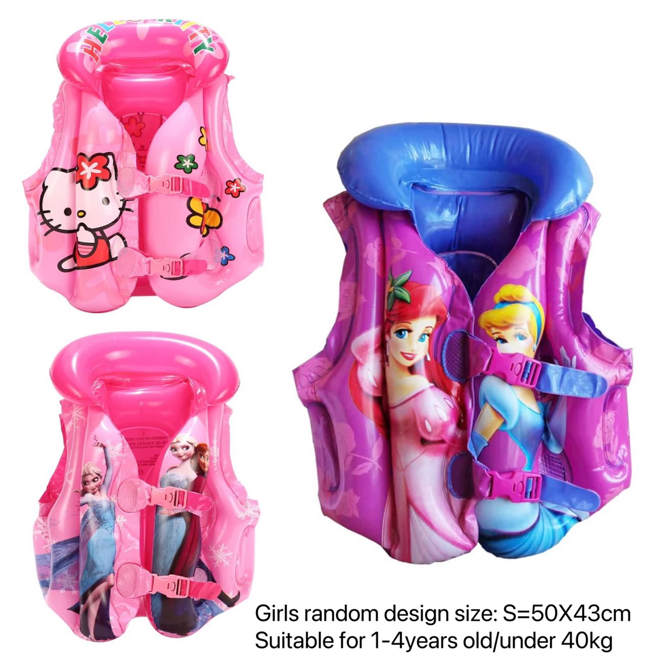 S/M/L Cartoon inflatable swim vest jacket for kids,toddlers,safety vest ...