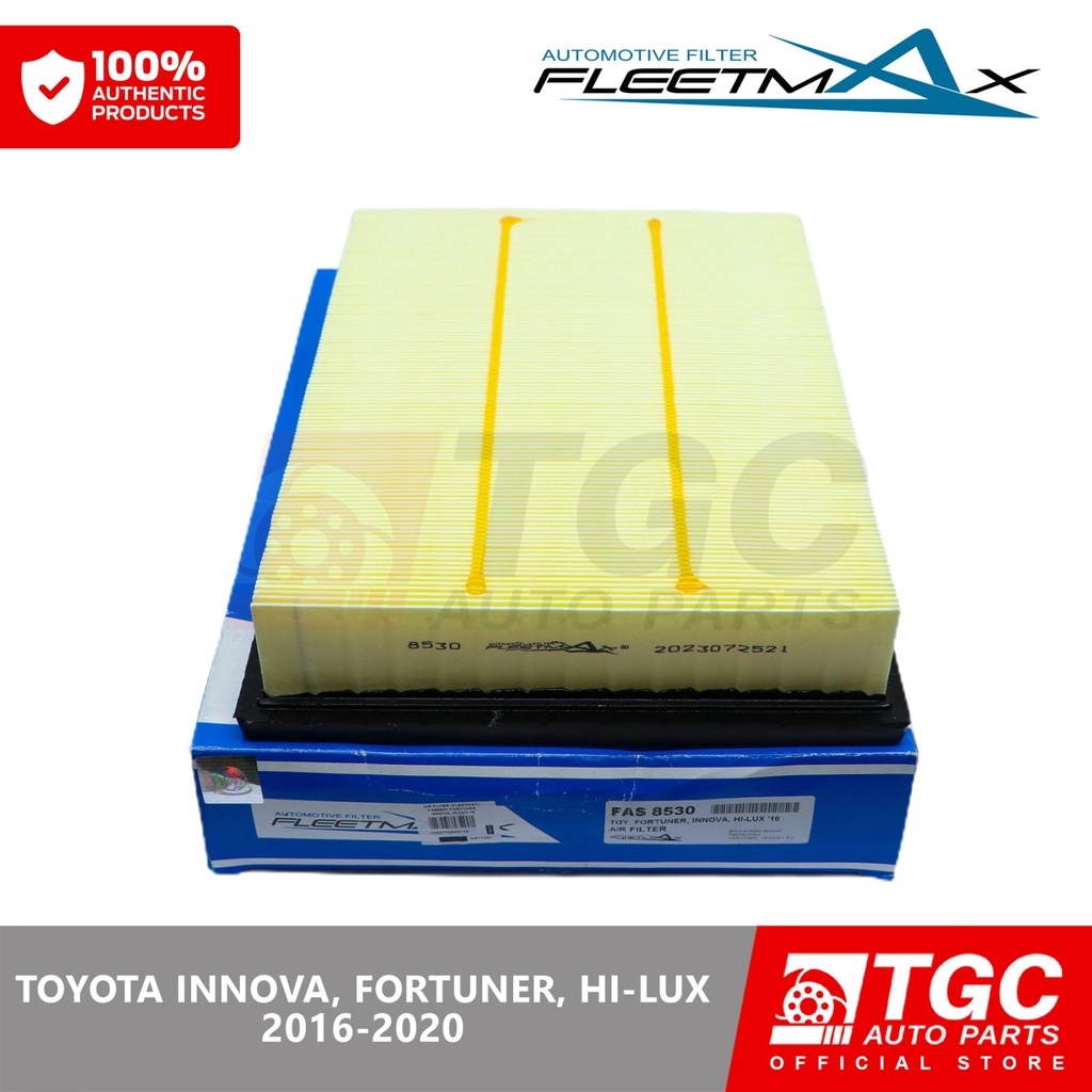 Fleetmax Air Filter for Toyota Innova Fortuner Hilux 2016 2020 FAS 8530 ...