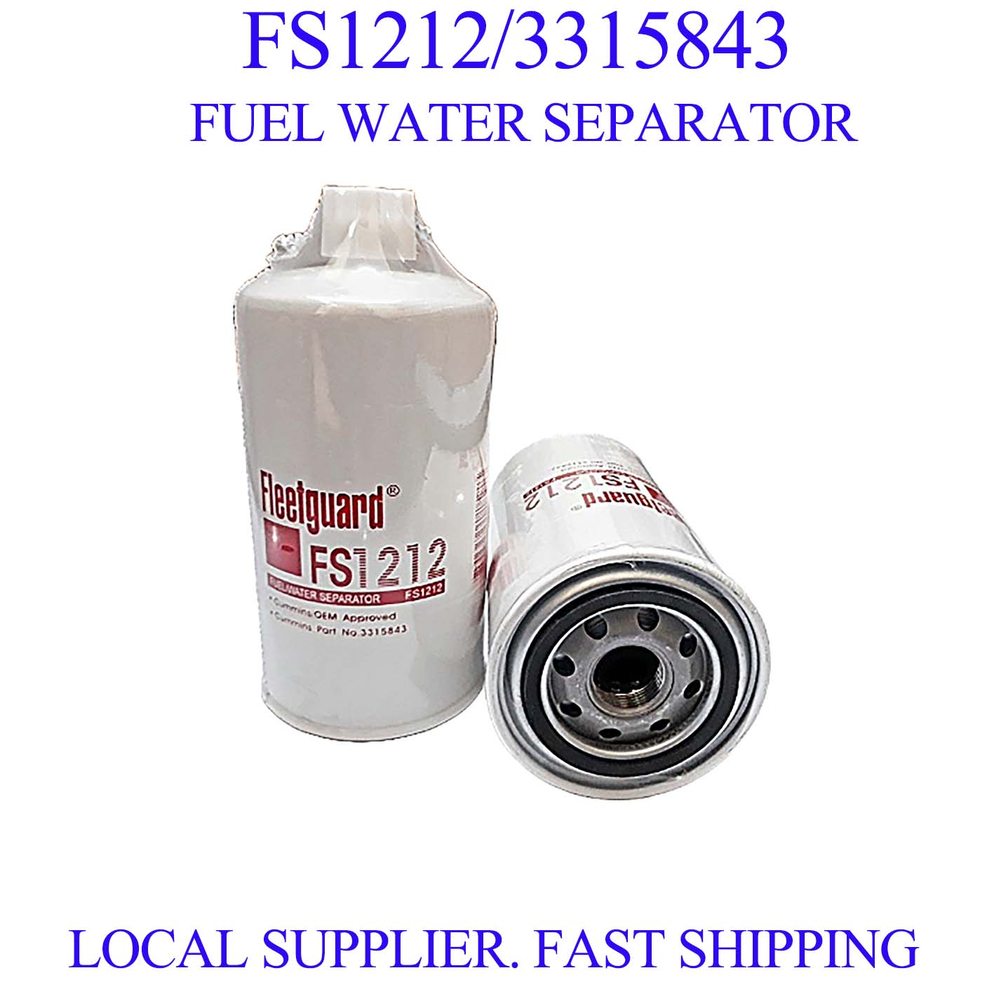FUEL FILTER FS1212 FUEL WATER SEPARATOR 3315843 / 3308638 FOR DIESEL ...