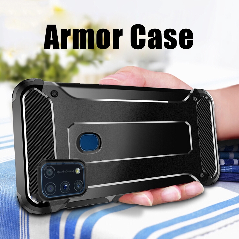 For Samsung Galaxy M31 Case Shockproof Hybrid Rugged Armor TPU+PC Hard Thin Phone Cover - HME ...