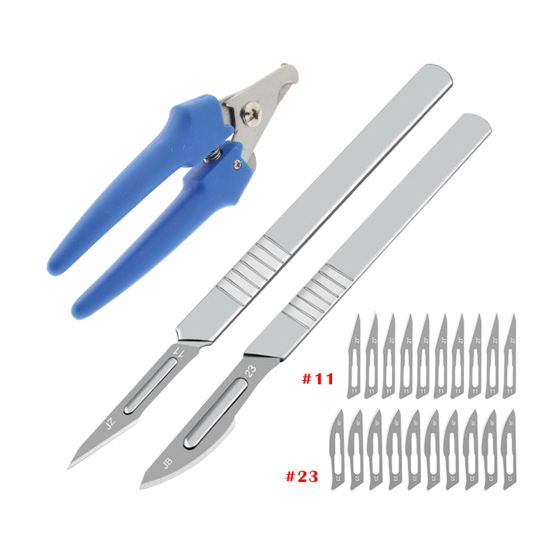 2 IN 1 Piglet Castration Kit 10Pcs Surgical Scalpel Blades with Handle ...