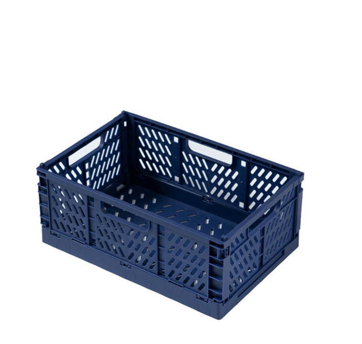 JOL-FASHION Folding Collapsible Plastic Storage Crate Box Stackable ...