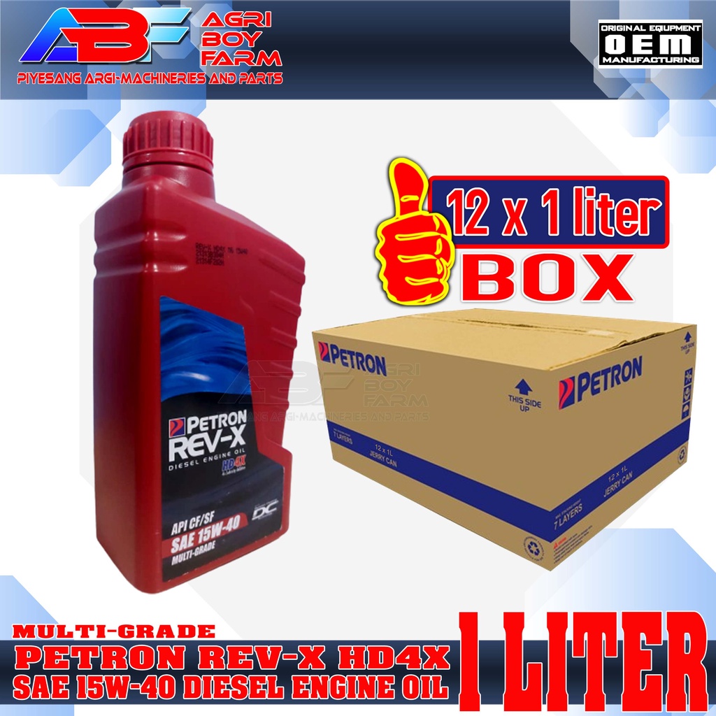PETRON REV-X HD4X DIESEL ENGINE OIL SAE 15W-40 MULTI GRADE BOX | Lazada PH
