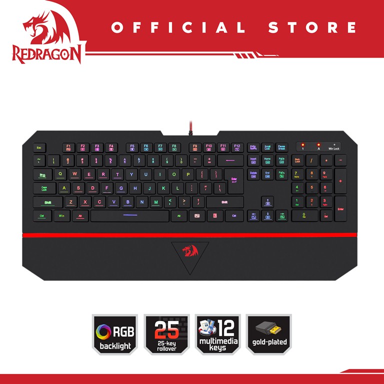 Redragon Karura 2 K502 RGB with Wrist Rest 104 Key Gaming Keyboard | Lazada PH