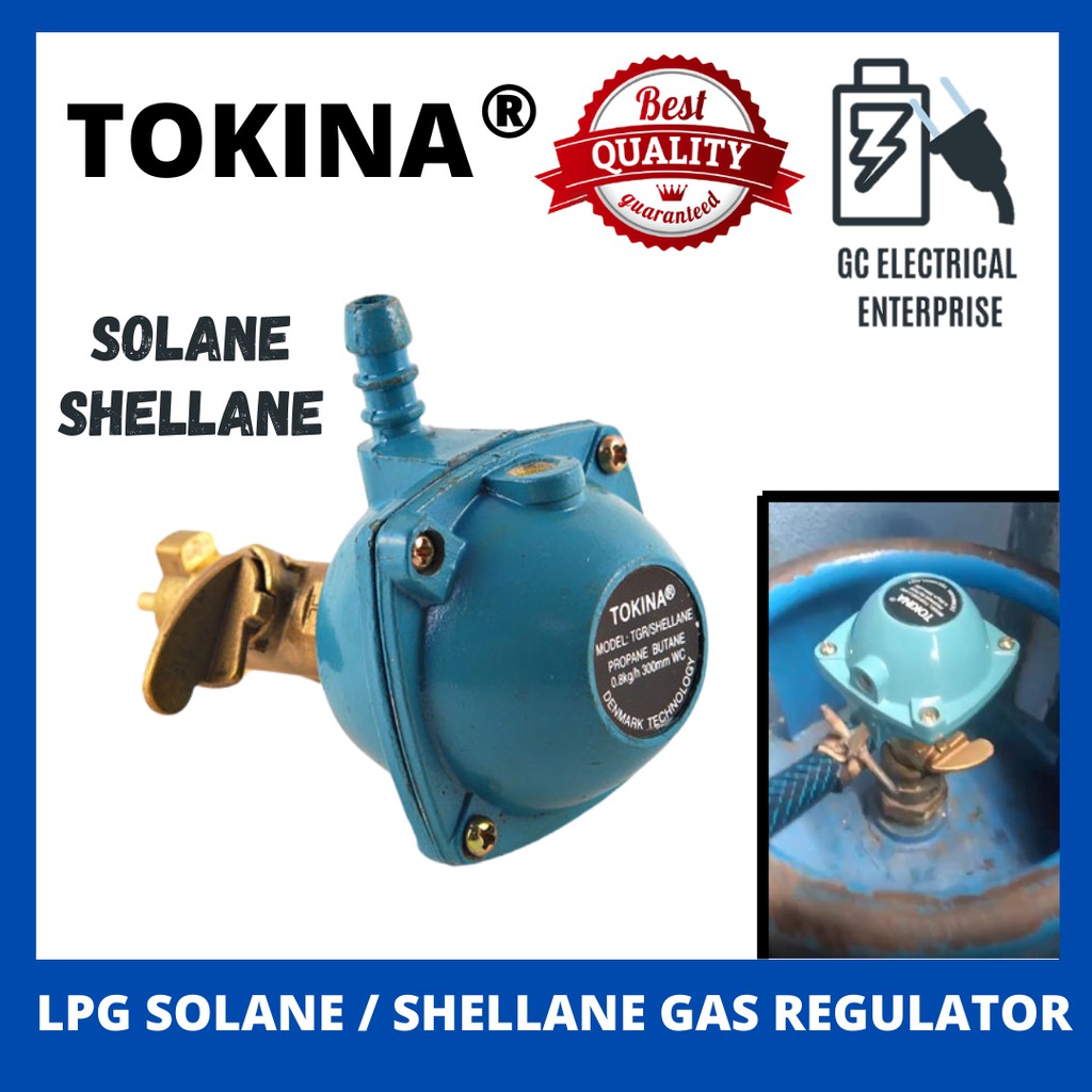 Tokina LPG Gas Regulator for SOLANE / SHELLANE Regulator Heavy Duty ...