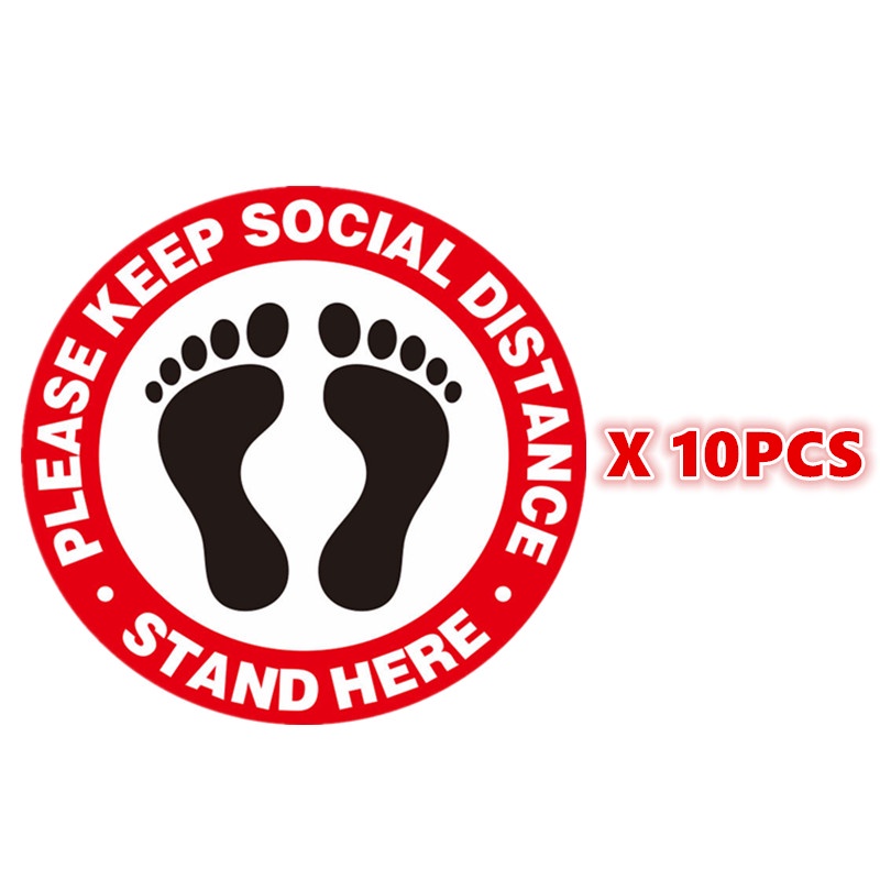 Please Keep Social Distance Sticker Waterproof Floor Sign Self Stick ...