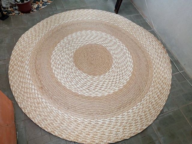 Round Buri Carpet / Buri Mat with sabatan ring - 60 inches / 5 feet ...