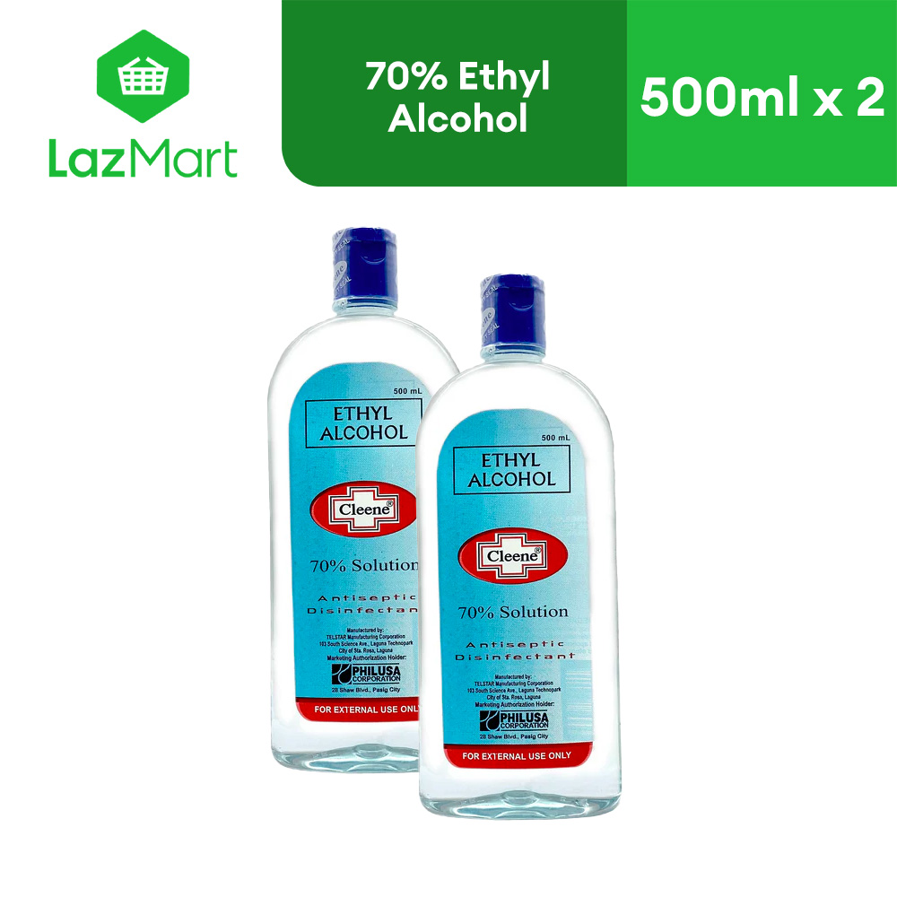 Cleene 70% Ethyl Alcohol 500ml x 2 | Lazada PH