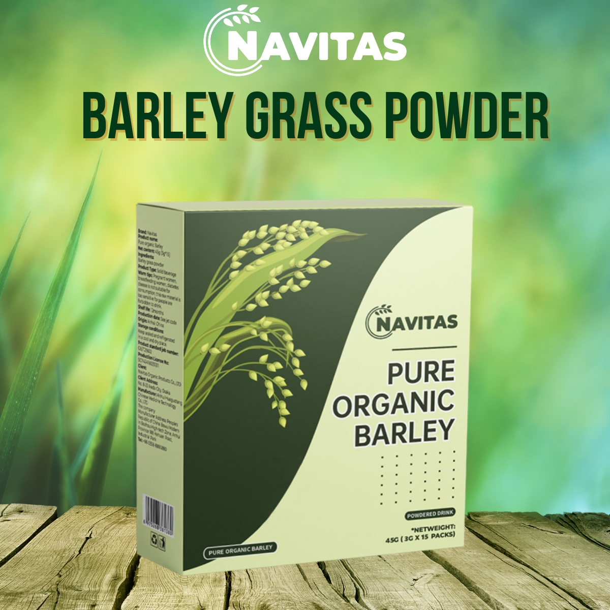 (ON HAND) Barley grass powder japanese navitas barley grass powder ...