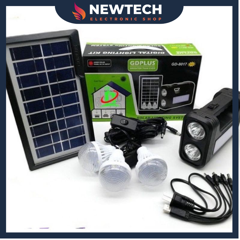 GDPLUS 8017 Classic Solar System Portable Solar Light System Set, Solar ...