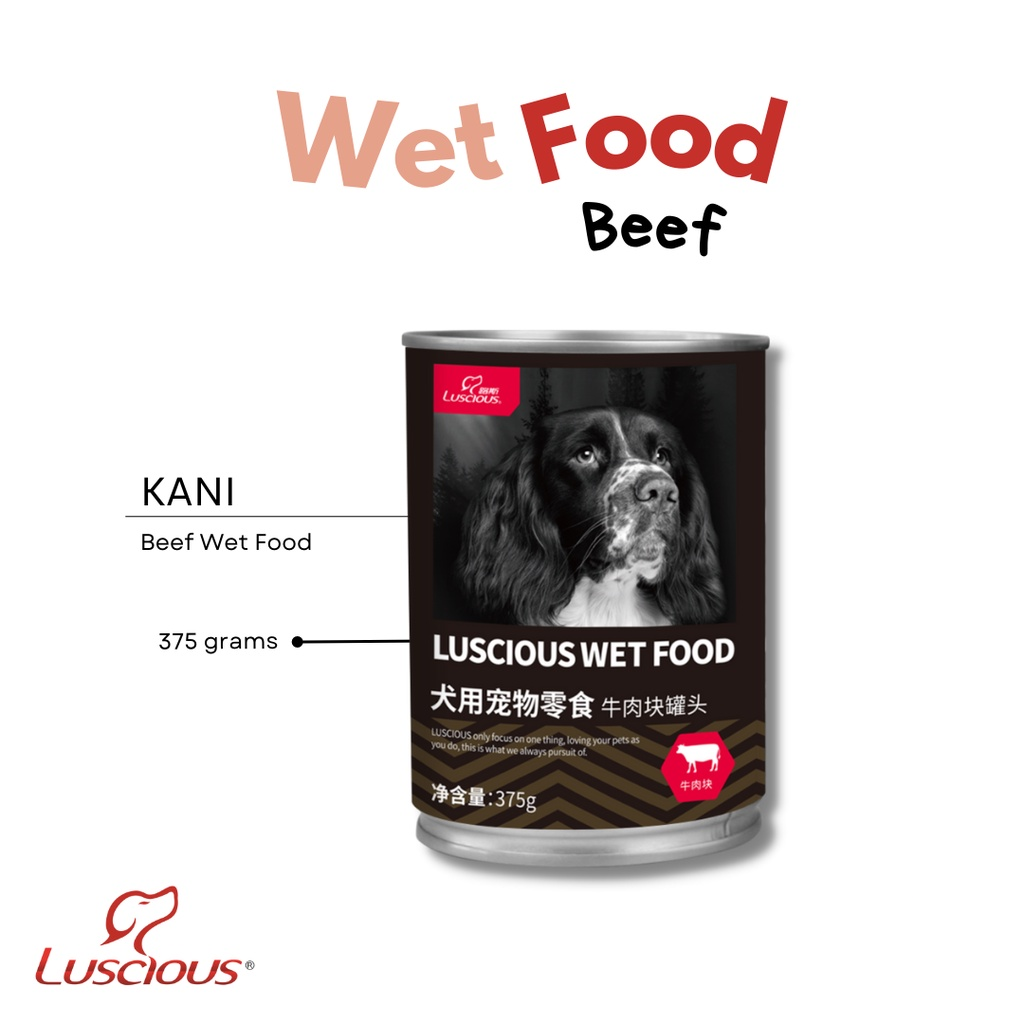 【COD】Luscious 375g Dog Food Beef Canned Chicken Canned Dog Food Wet ...