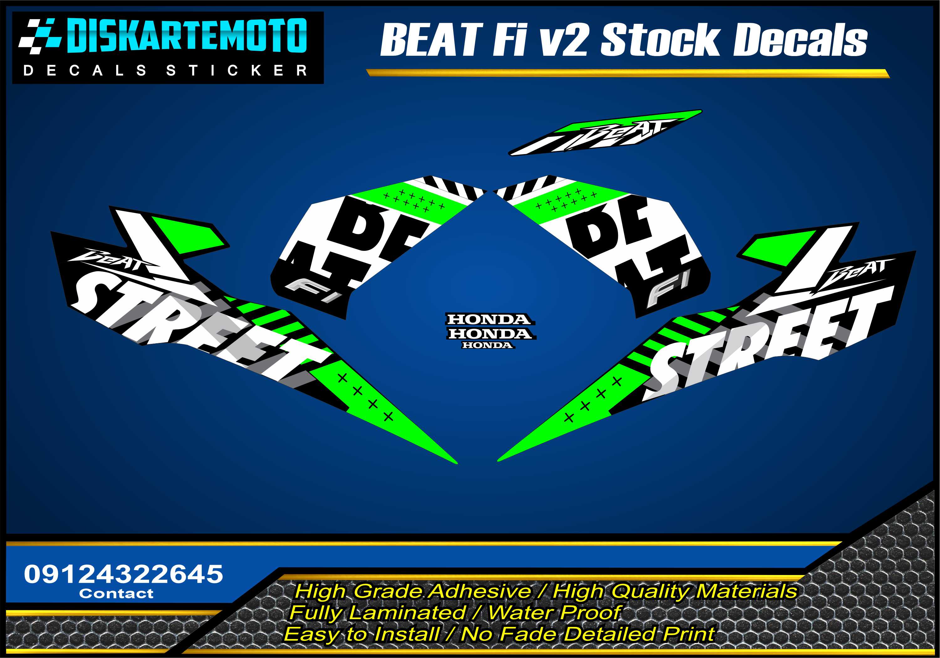 Honda Beat Fi v2 Stock Sticker Decals | Lazada PH