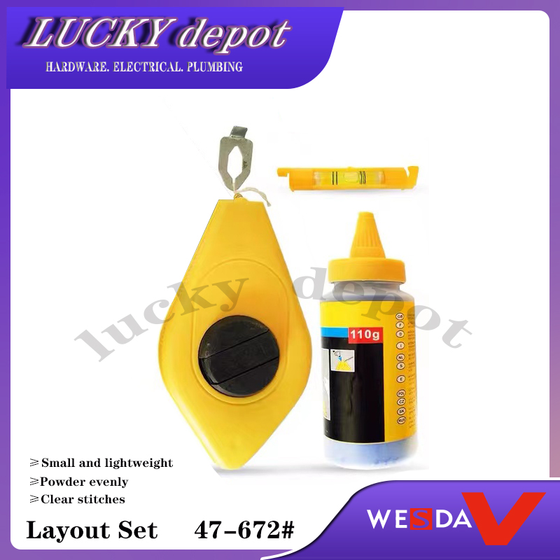 CHALK LINE REEL SET PITIK / LAYOUT SET 15M (47-672) | Lazada PH