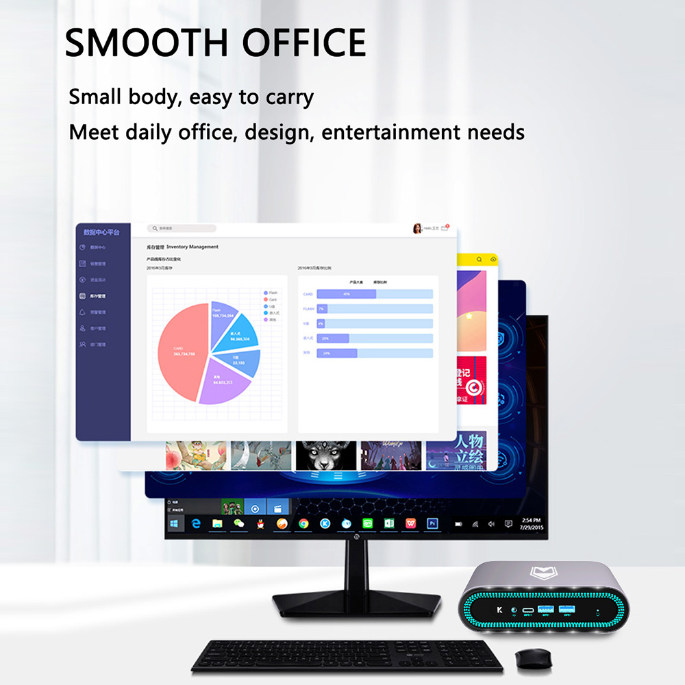 KUU Mini PC Mingar 3 สำนักงาน AMD Ryzen 7 3750H 8GB 16GB DDR4 RAM 512GB ...