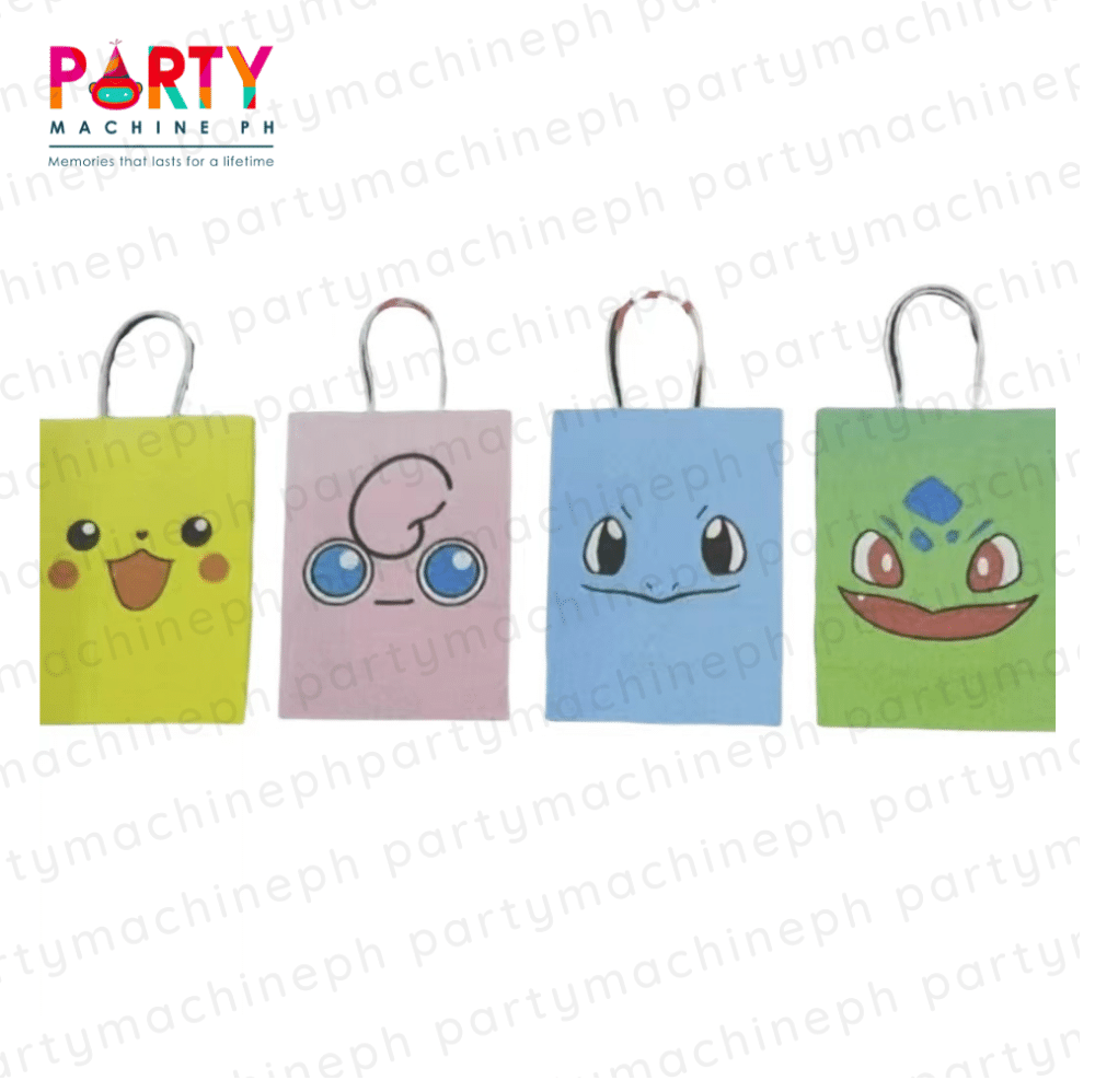 12pcs pokemon paper bag / 12pcs pokemon gift bag / pokemon giveaways ...