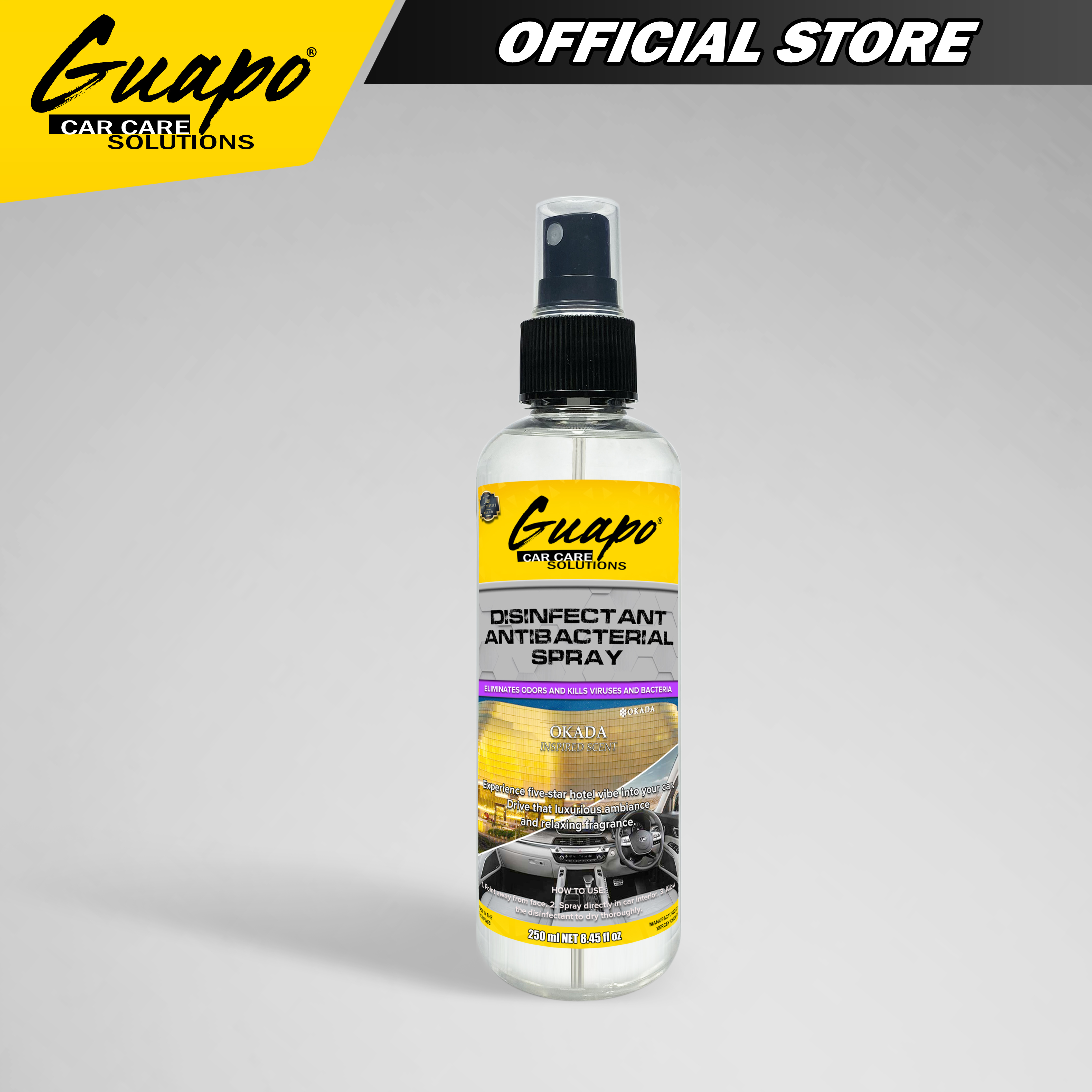 Guapo Car Disinfectant Spray / Anti-bacterial Spray Okada Hotel ...
