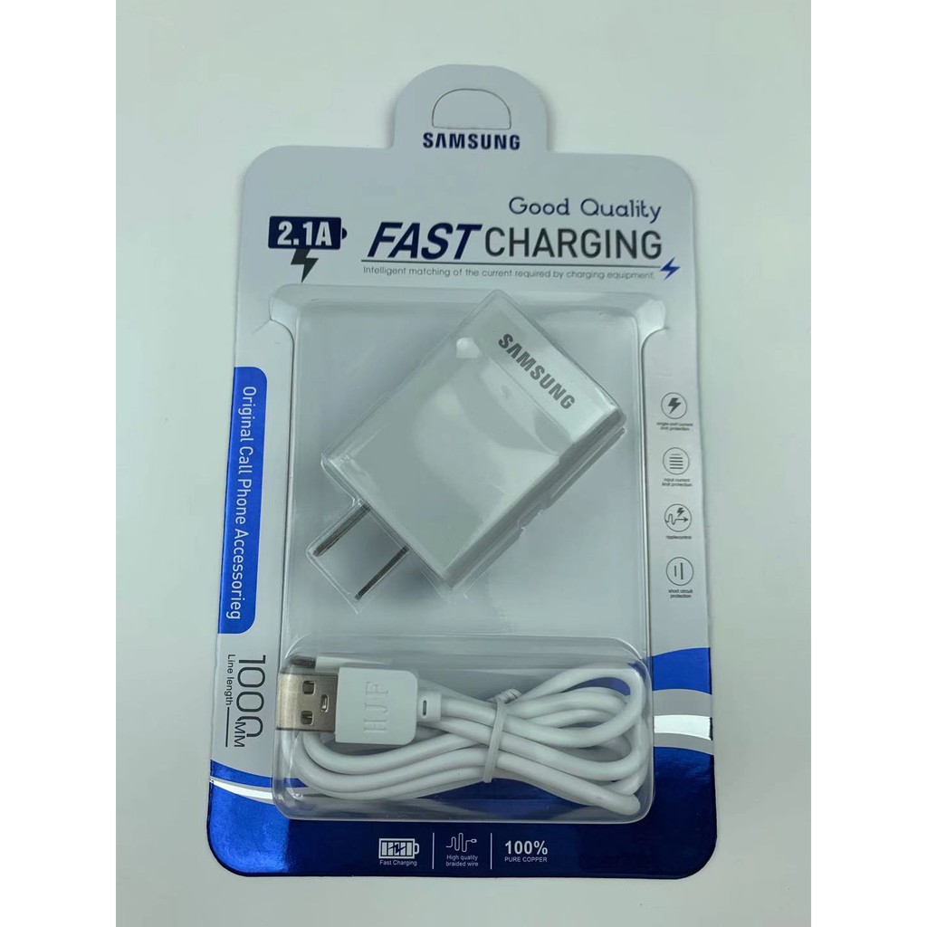 M06 2 in 1 travel fast charging 2.1A charger with wire Android microV8 ...