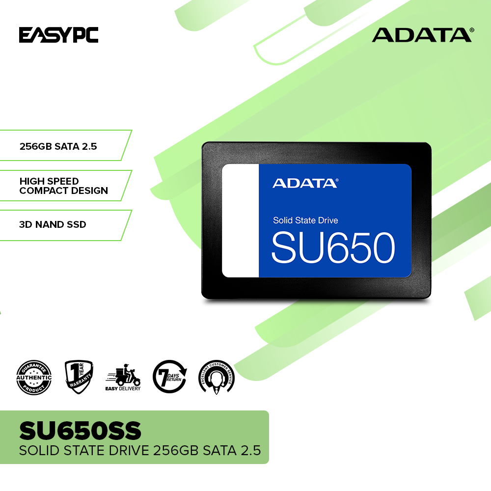 EasyPC | Adata SU650 256GB / 512GB SATA 2.5 Solid State Drive Solid State Drive SSD for Desktop ...