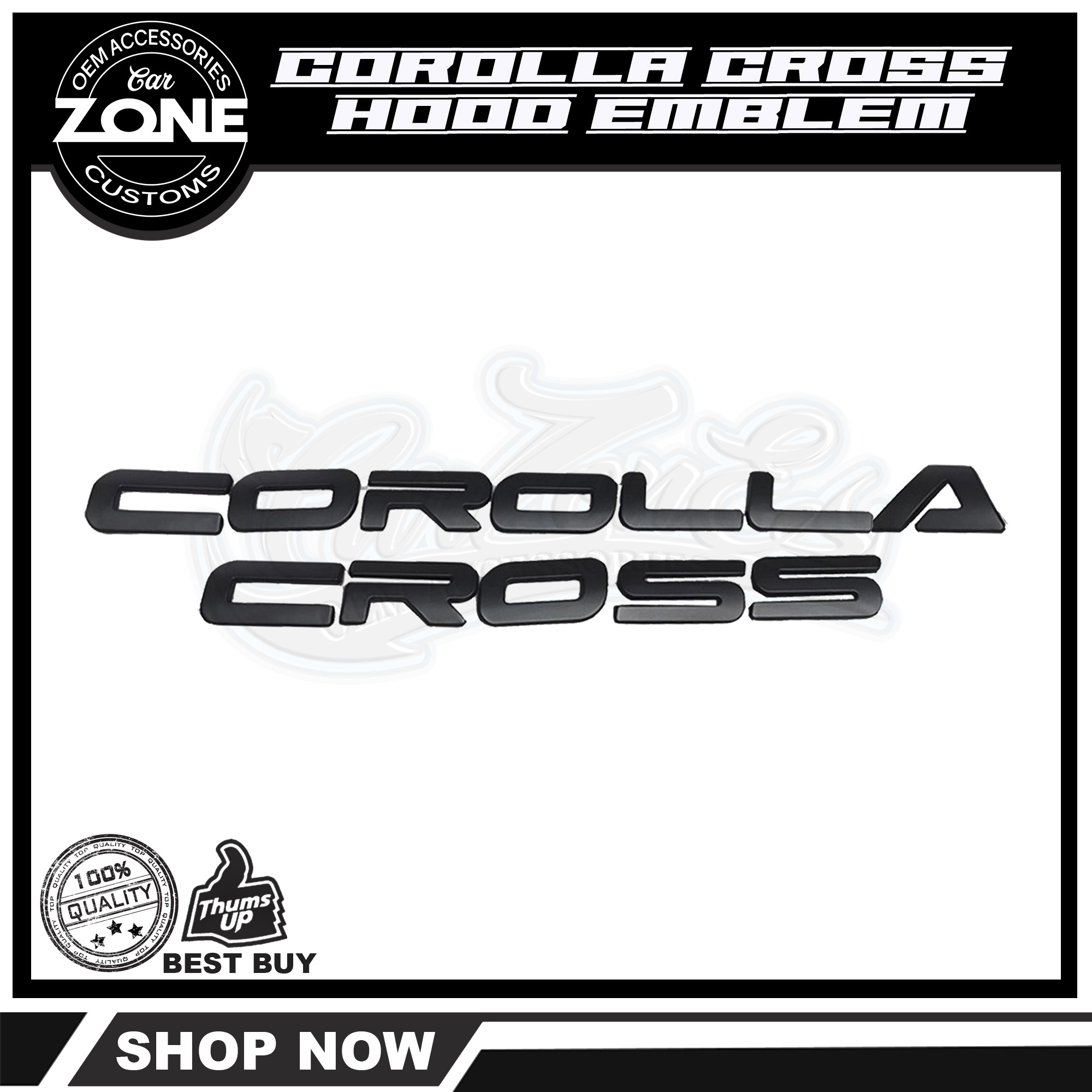 COROLLA CROSS Hood Emblem (Black) | Lazada PH