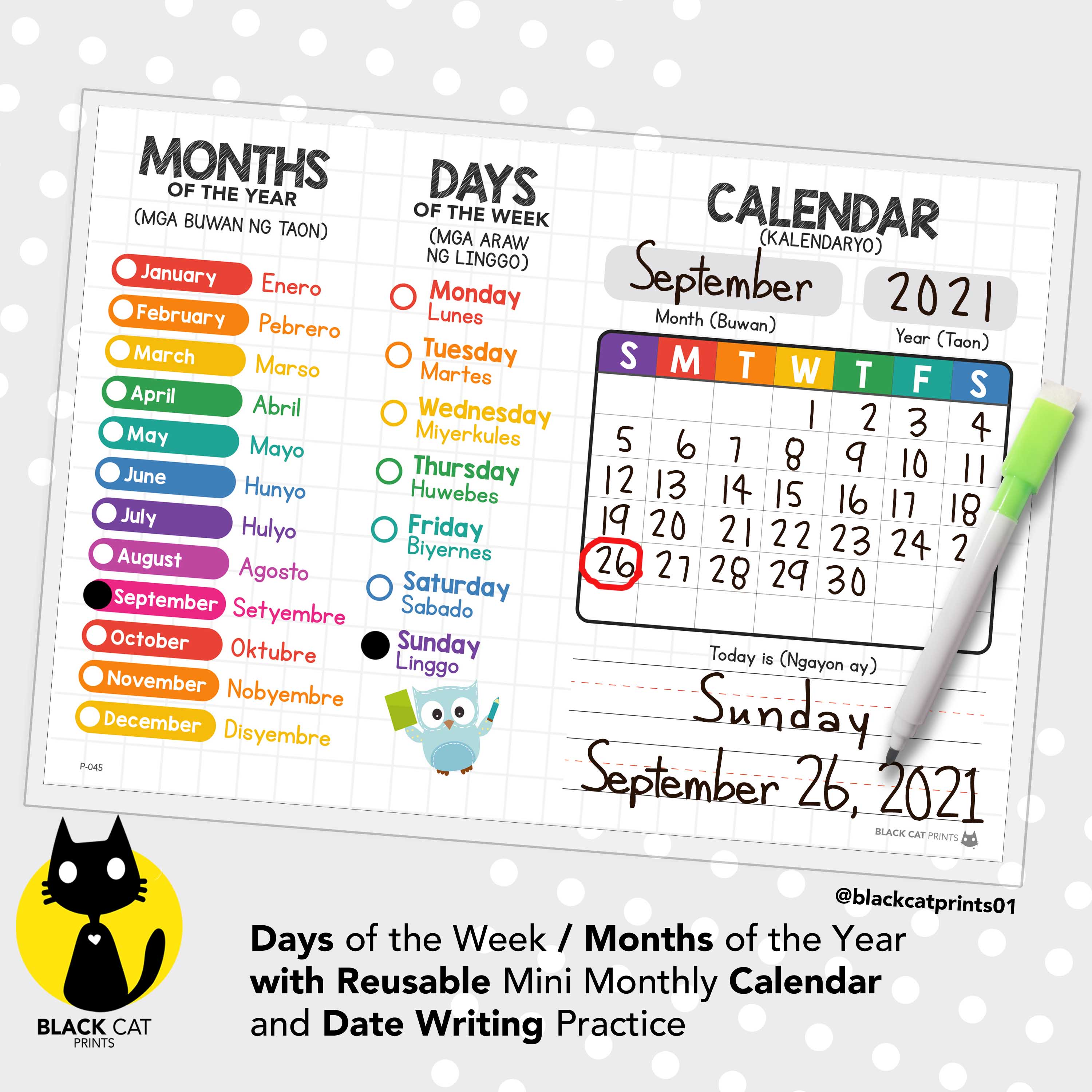 Days and Months Posters / Days in Week and Months in a Year Posters for ...