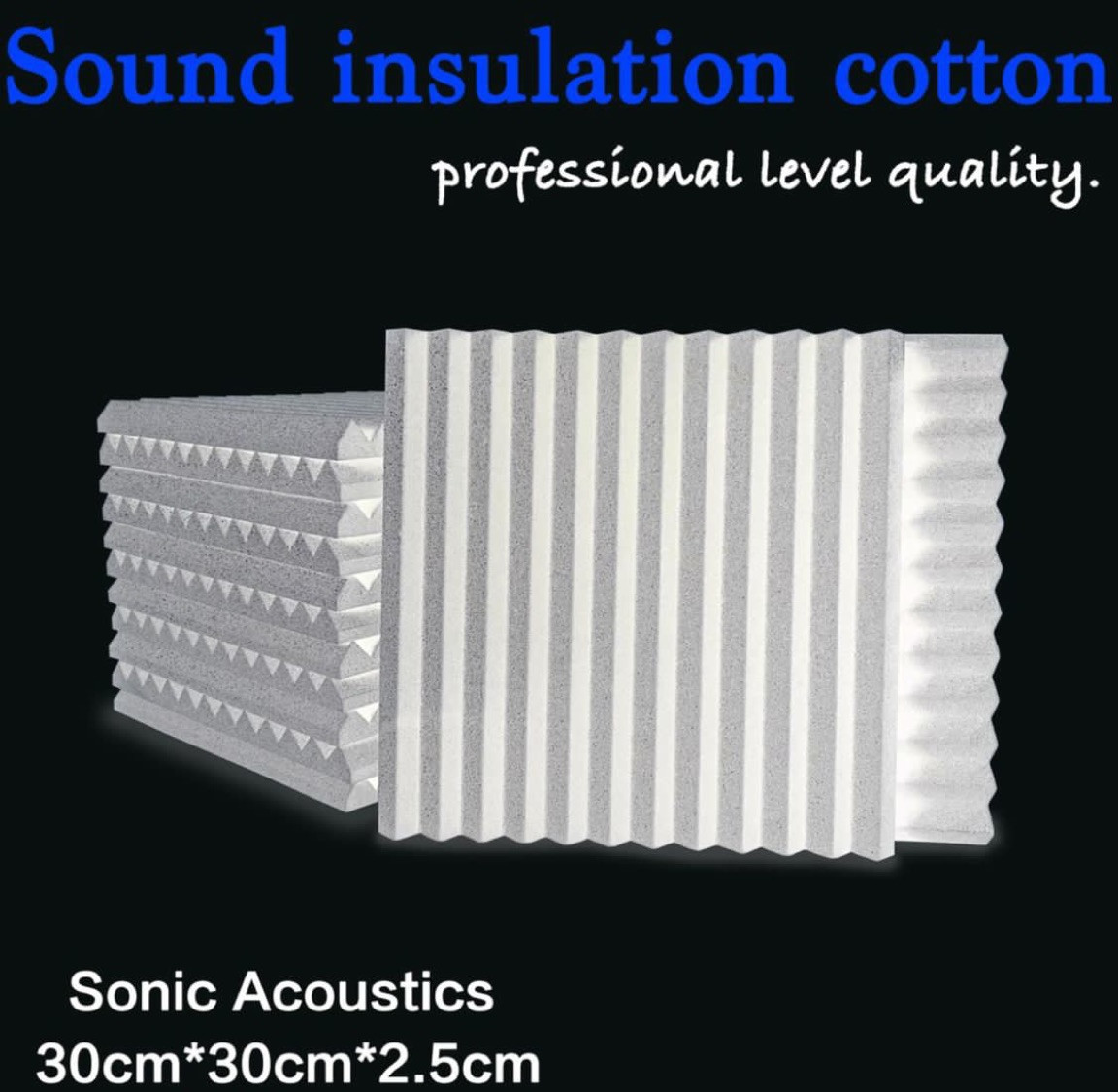 Sound Proof Wall Foam 30x30cm for recording Padding Foam Panels Studio ...