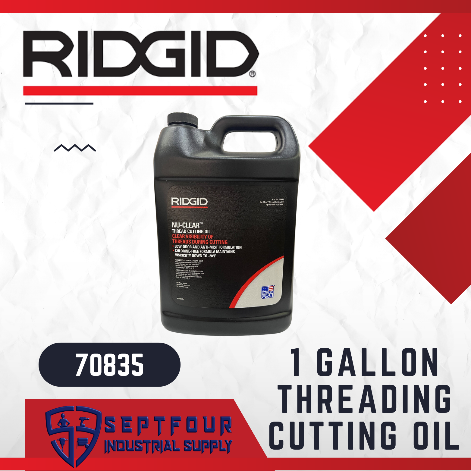 Ridgid 1 Gallon Threading Cutting Oil | Electric Pipe Threader Machine ...