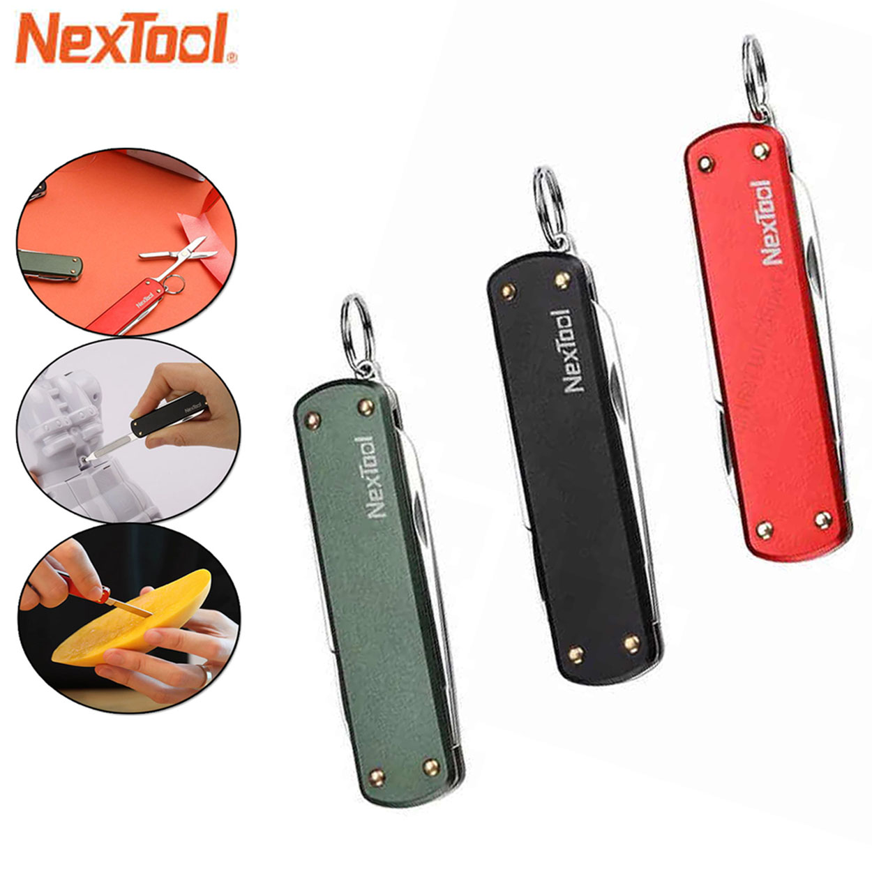 NEXTOOL KT5026 Multifunction Mini Knife Scissors Screwdriver Folding ...