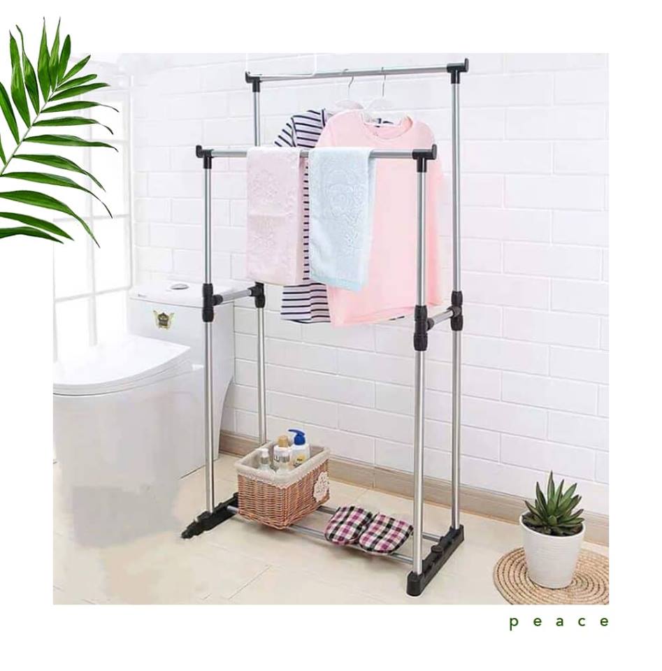 WINSHOP Double Pole Clothes Rack | Lazada PH