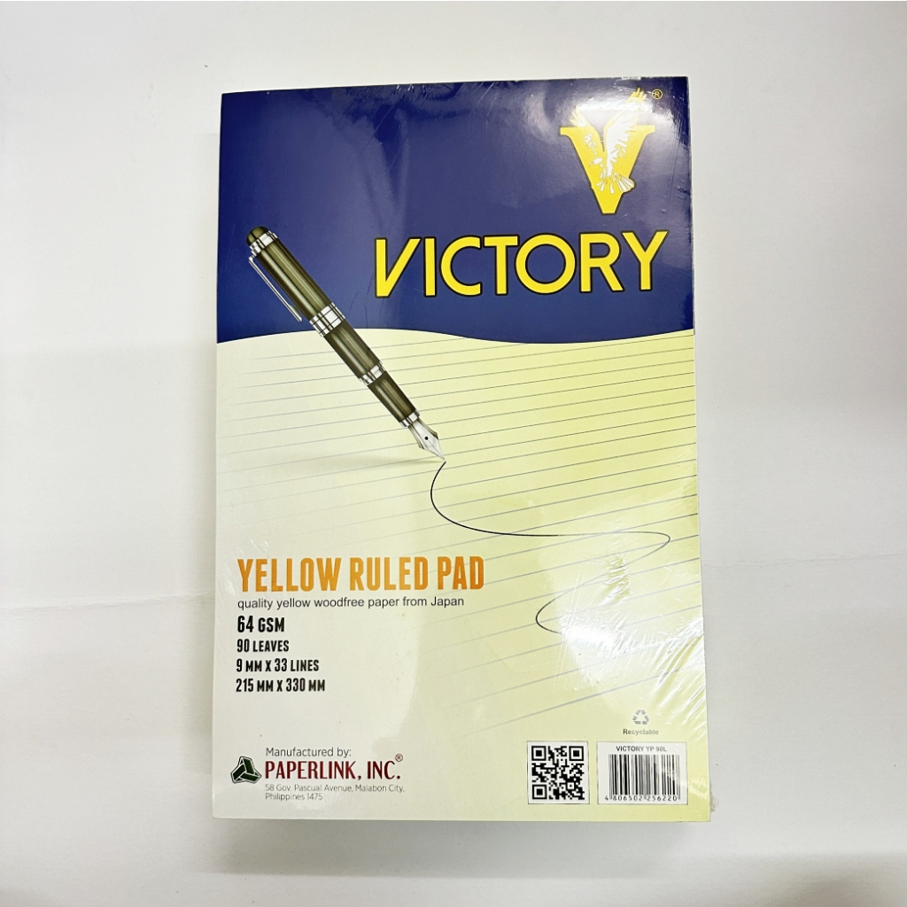 Victory 1 Whole Yellow Pad 90 leaves | Lazada PH