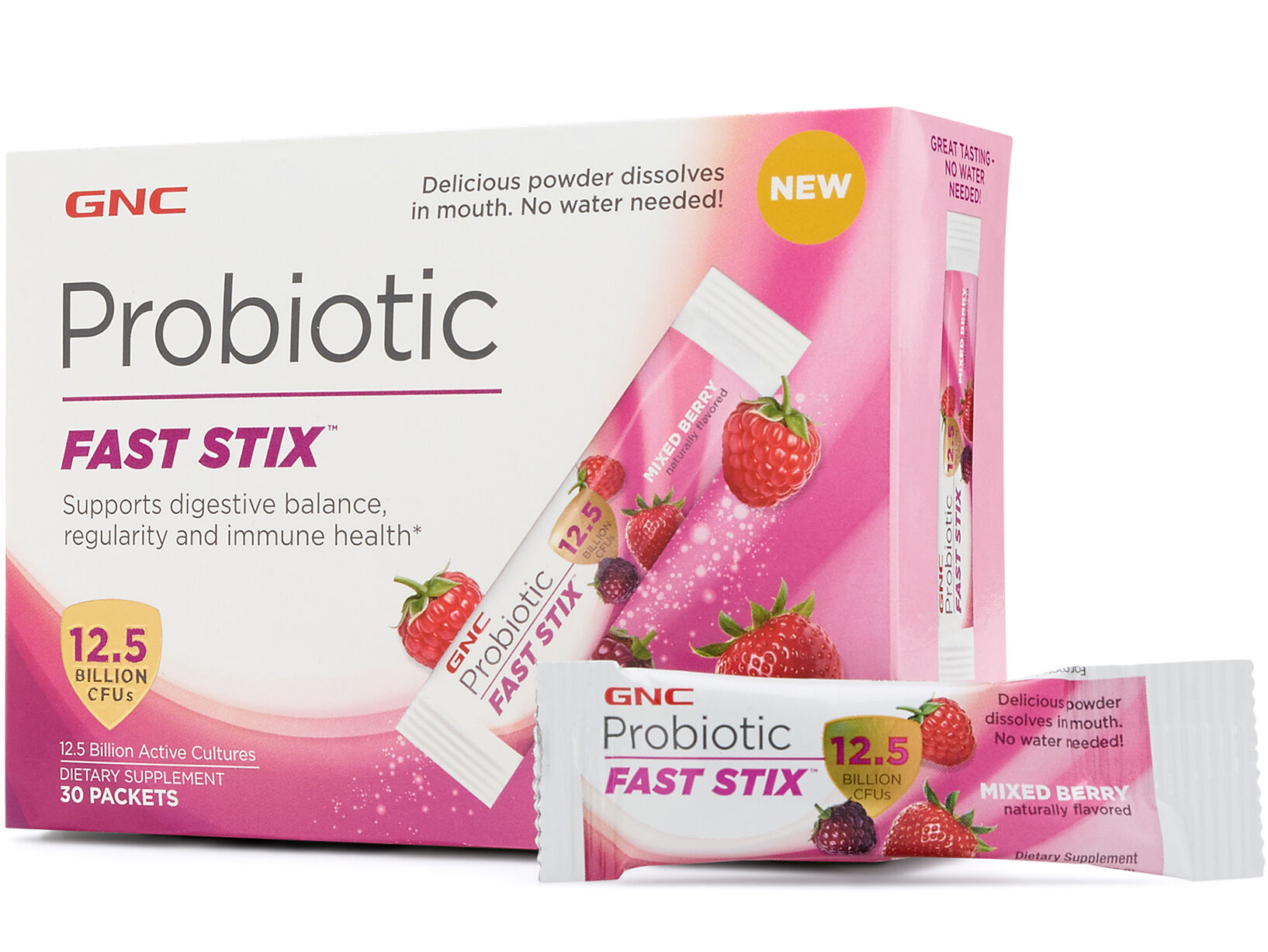 GNC Probiotic Fast Stix™ Mixed Berry (30 Packets) | Lazada PH