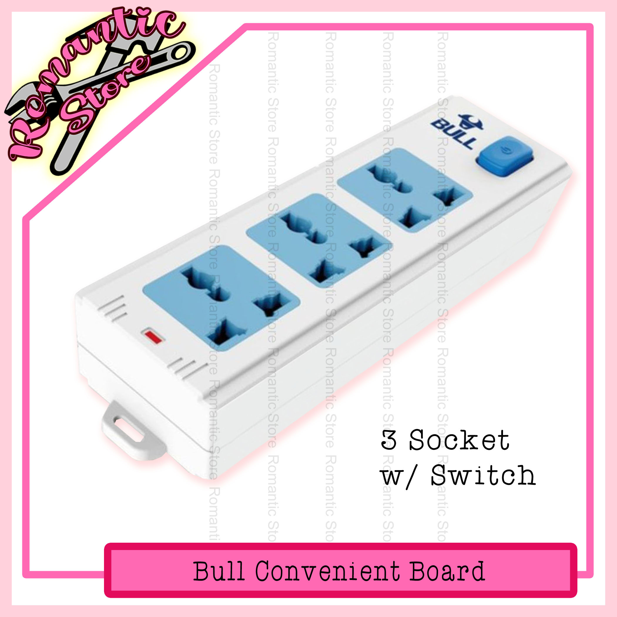 Bull Rewireable Extension Socket 413K 2500w 10A 3 Outlets | Lazada PH