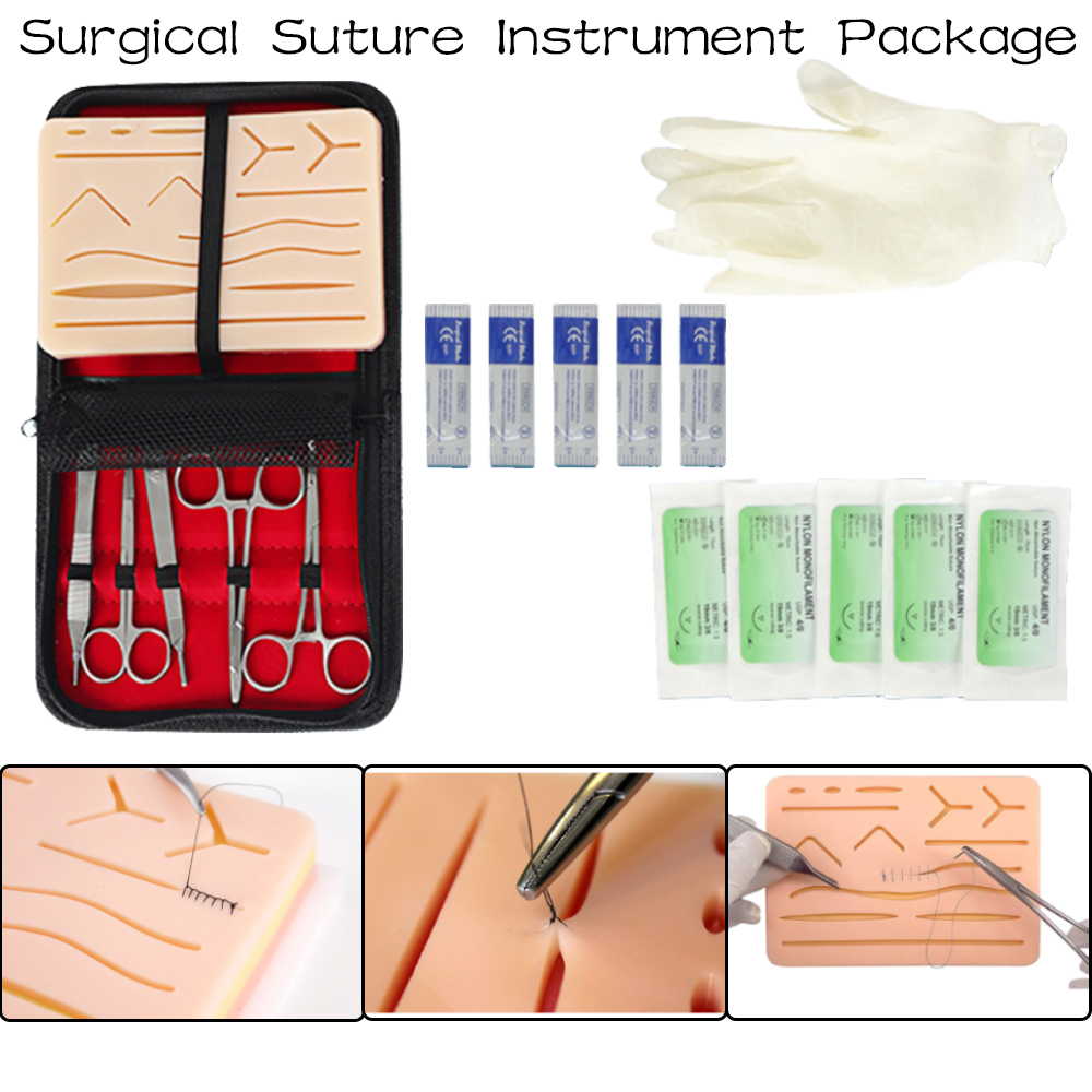 Surgical Suture Instrument Package Debridement Suture Practice Skin ...