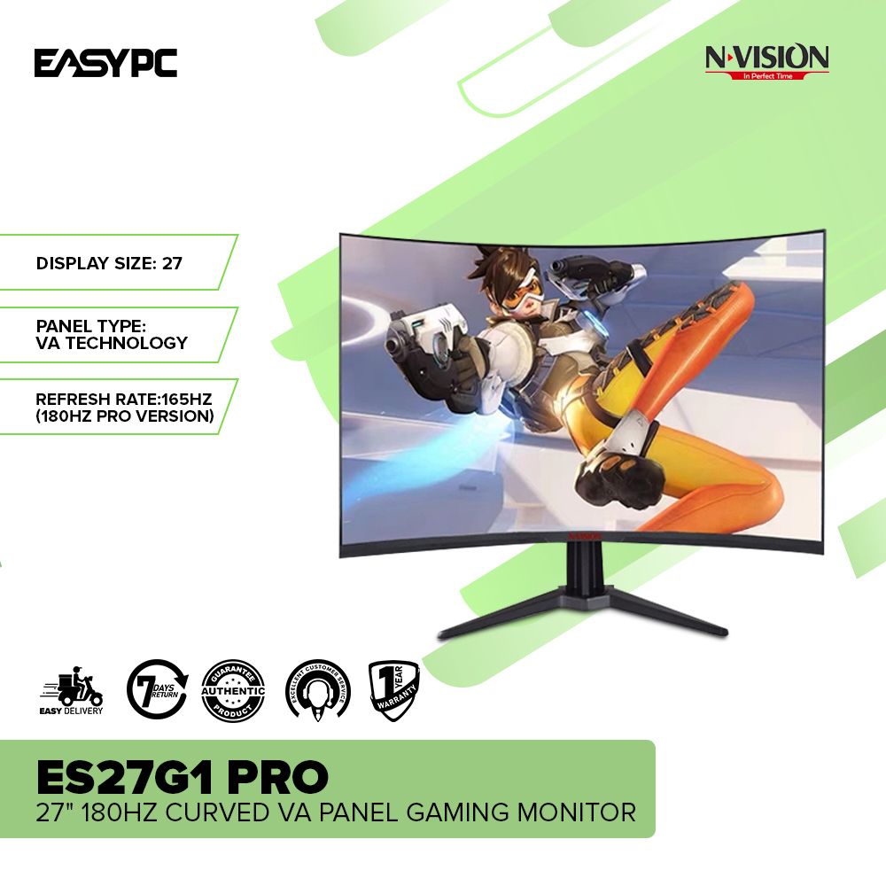EasyPC | Nvision ES27G1 27" 165Hz / ES27G1 PRO 27" 180Hz 1ms Response ...