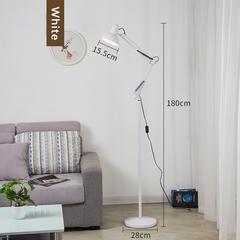 LED Floor Lamp Stand With Flexible Swing Arm For Living Room Bedroom ...