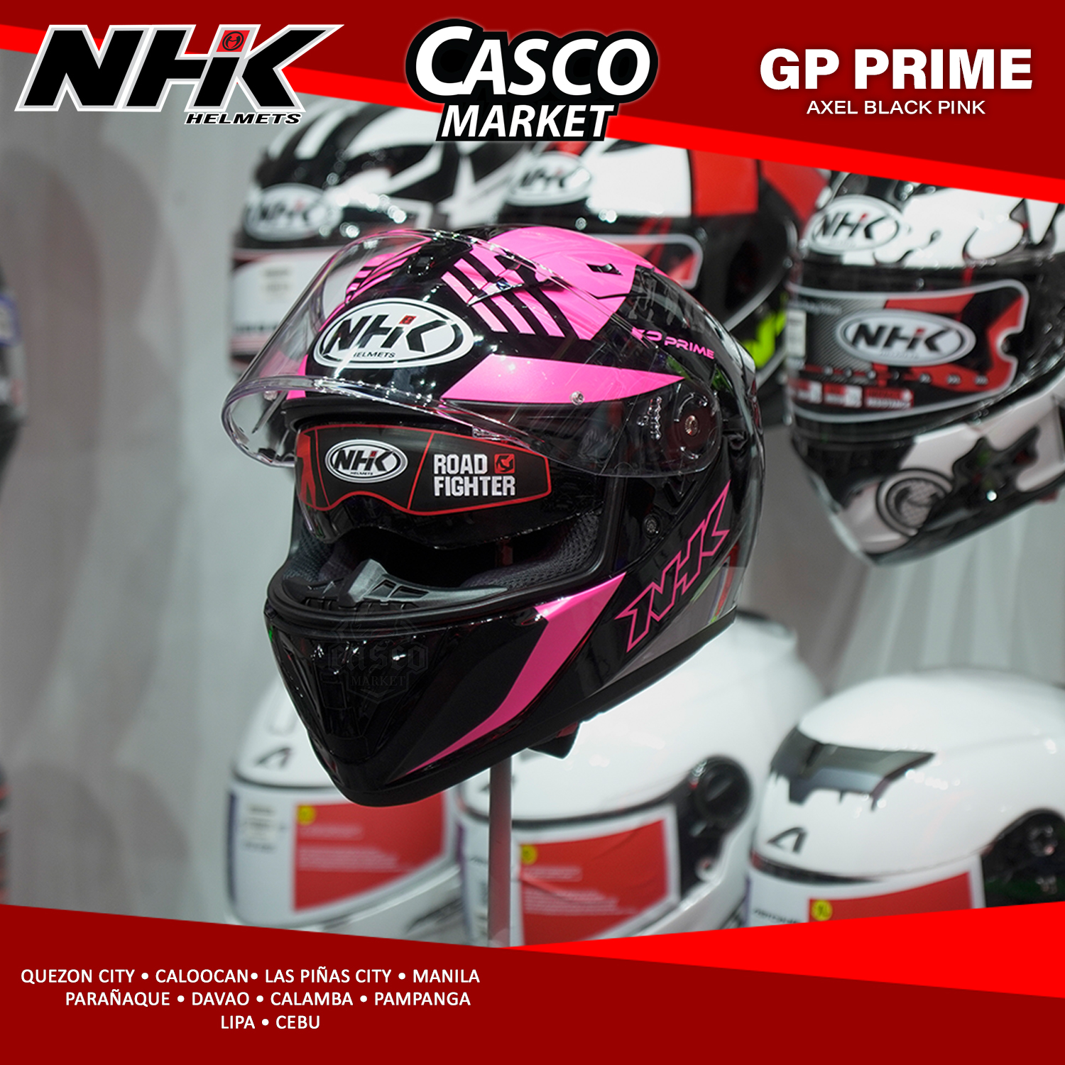 NHK GP PRIME AXEL FULL FACE DUAL VISOR MOTORCYCLE HELMET | Lazada PH