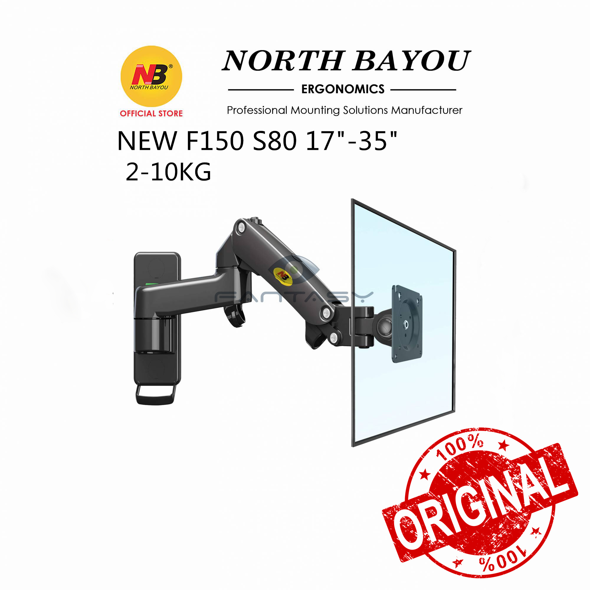 ORIGINAL NORTH BAYOU NB F150 17"-27" weight 2-7KG Full Motion Monitor ...